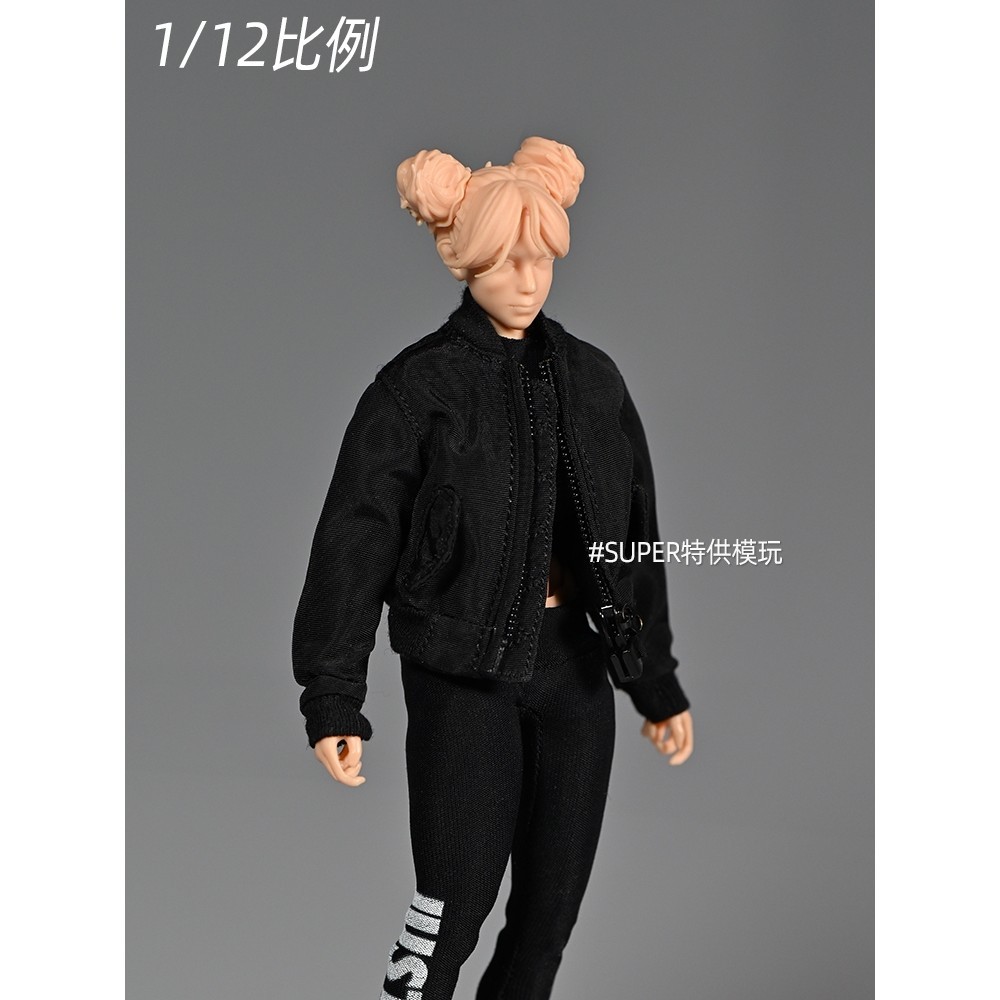 1: 12 Scale Action Figure 20cm Female Soldier Flight Jacket Jacket ...