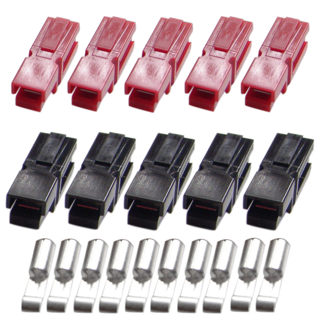 5 Pairs 15A 600V Red Black Anderson Power Connector Plug & Contacts ...