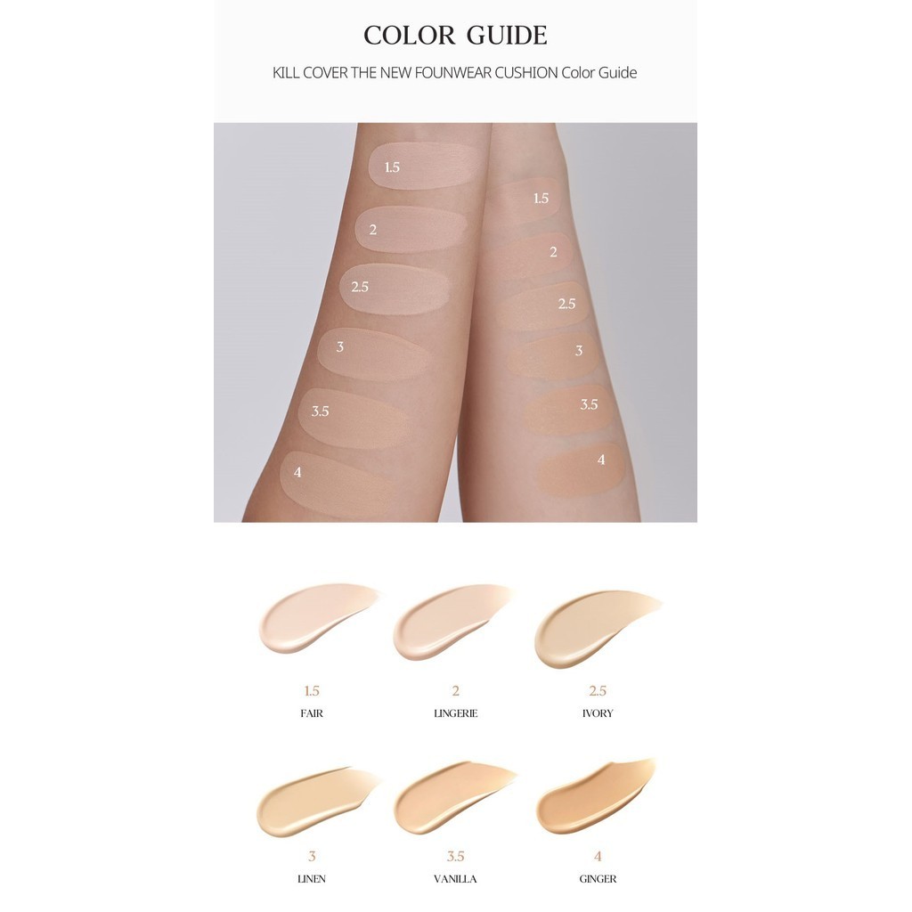 CLIO KILL Cover The New Founwear Cushion (Koshort) SPF50+ PA+++ - 3 ...