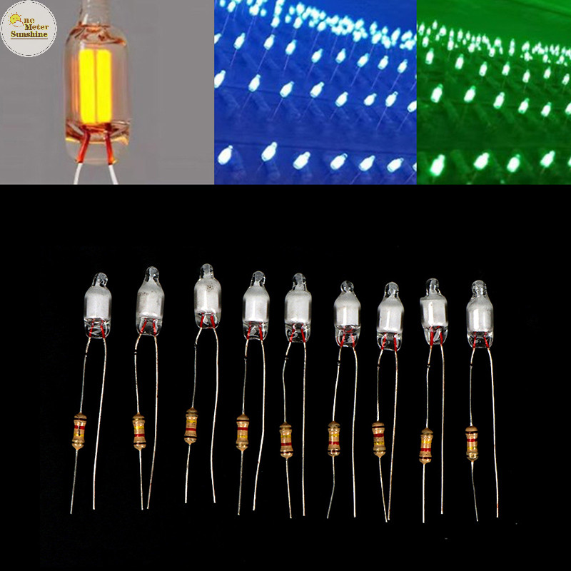 OMS 10Pcs Neon Light Bulbs 4*10mm 5*13mm Main Power Indicator With ...