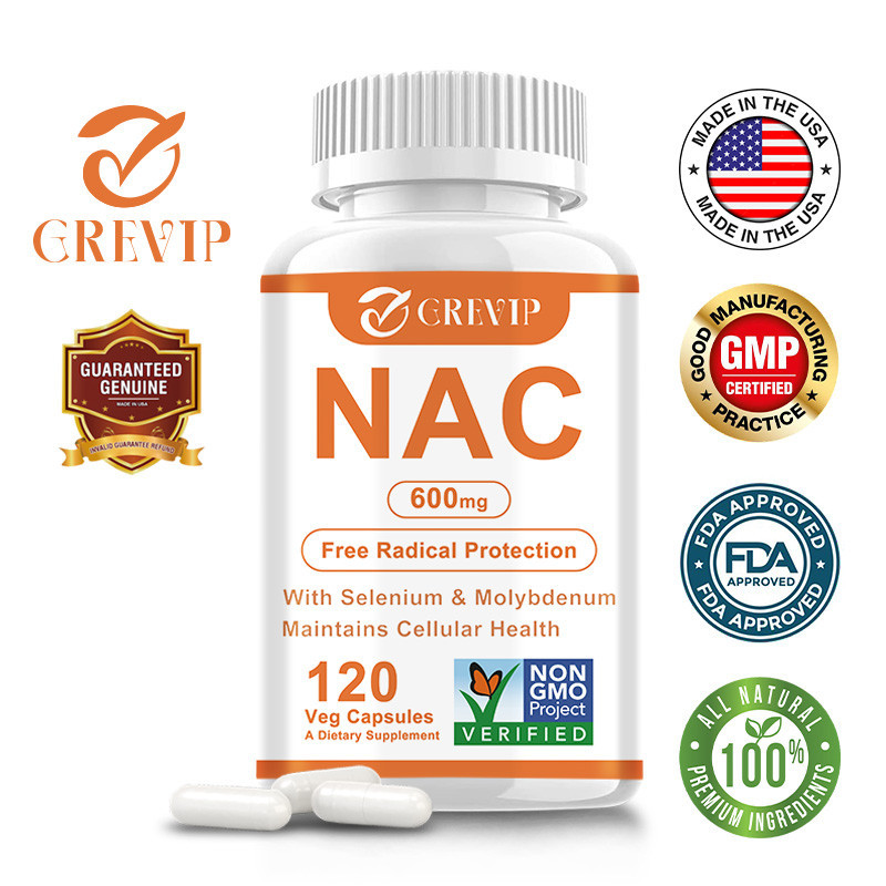 NAC Supplement, NAC (N-Acetyl Cysteine) 600 mg capsules with Selenium ...