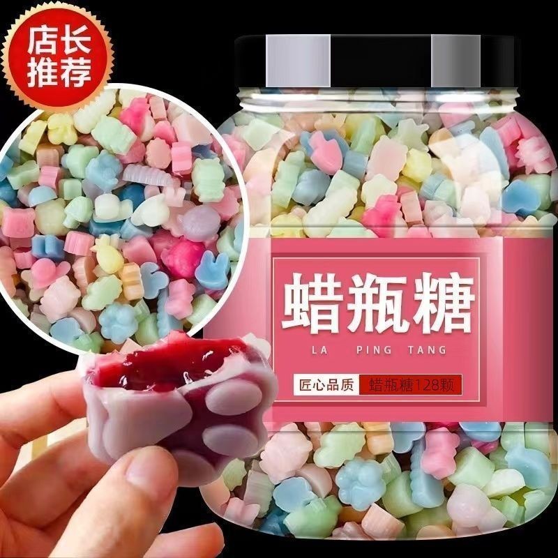 Fruit Flavor Wax Bottle Candy Filled Pop Pulp Handmade Fruit Flavor ...