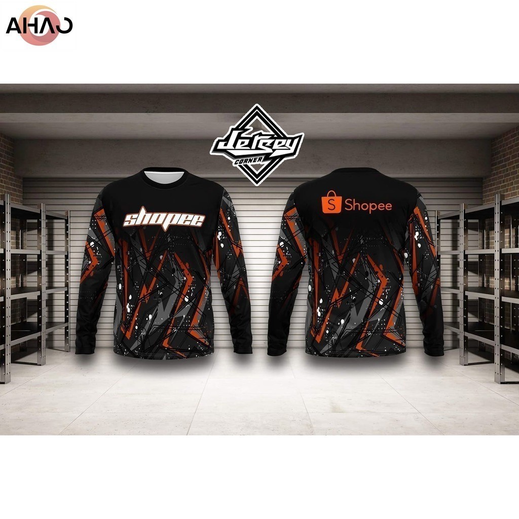 (Free Printing Of Name)Shopee Rider Long Sleeves Jersey Corner SHOPEE ...