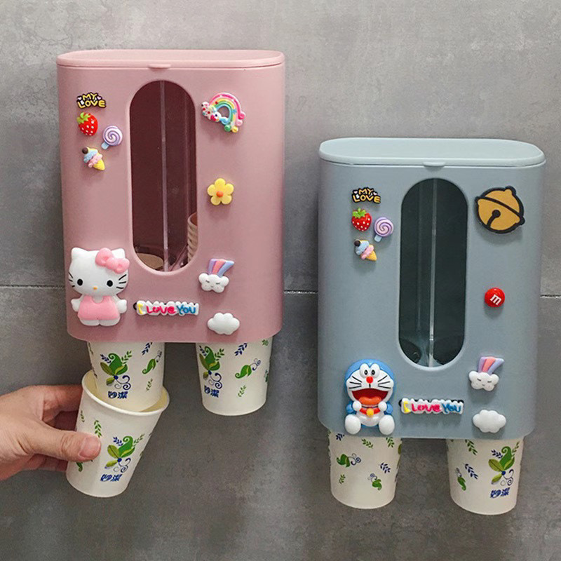 'Cute Cup Picker Disposable Cup Picker Put Cartoon Paper Cup Shelf Wall ...