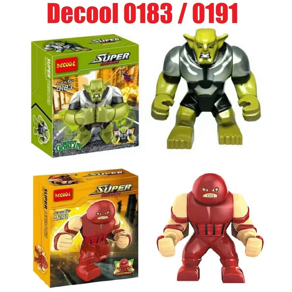 (M'sia Stock) Decool 0183 0191 Super Heroes Green Goblin Juggernaut ...