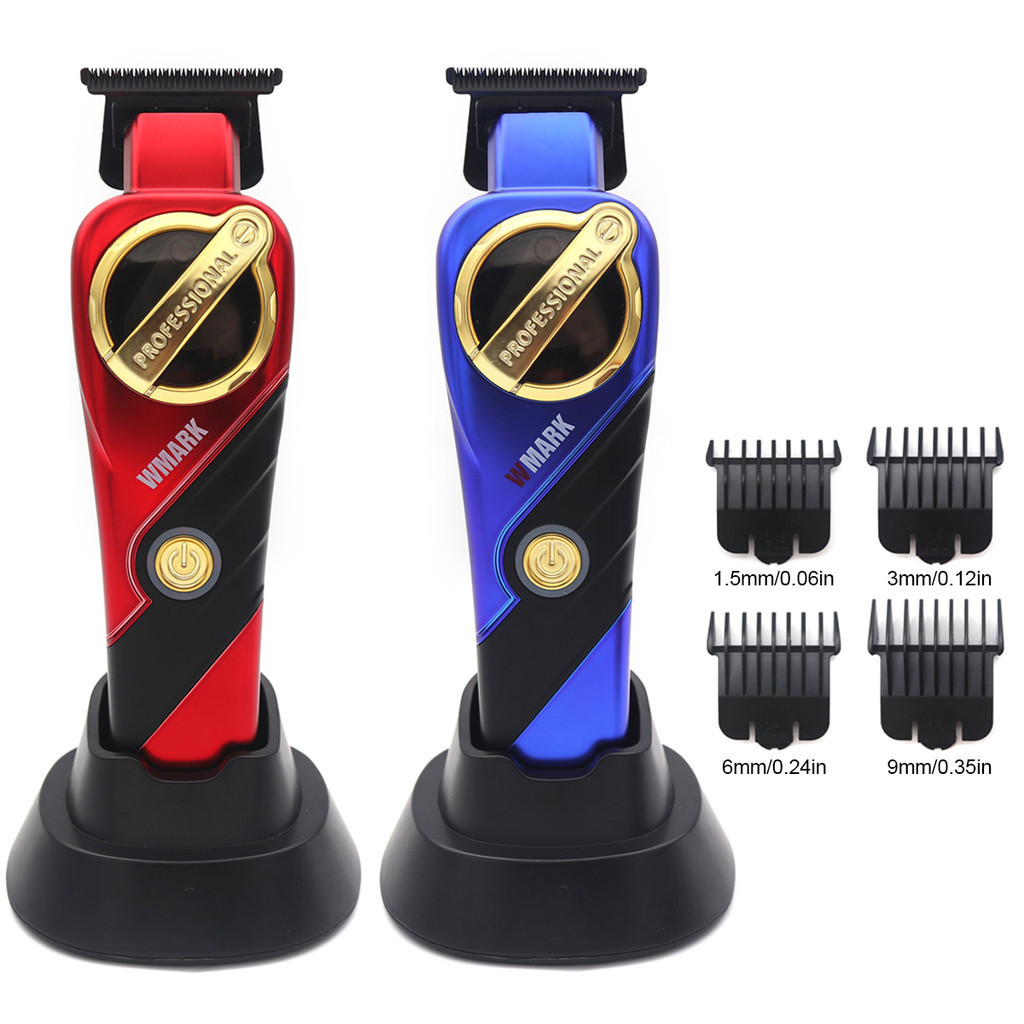 WMARK NG-9213 Professional Hair Trimmer for Men - 9000 RPM T-Blade Finishing Machine with DLC ...