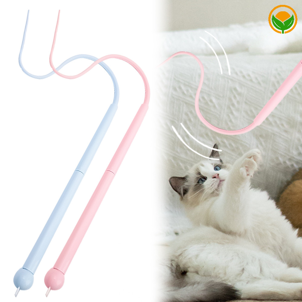 Cat Interactive Stick Toy Simulated Mouse Tail Cat Wand Silicone Tail ...