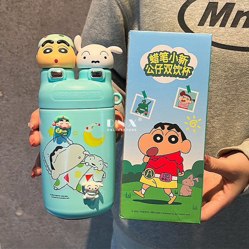 [MAN Qu] Crayon Shin-Chan Thermos Cup 2024 New Style Girls Straw Water ...