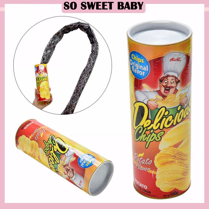 Tricky Toys Potato Chips Snake Toy Potato Snake Chip Can Tricky ...