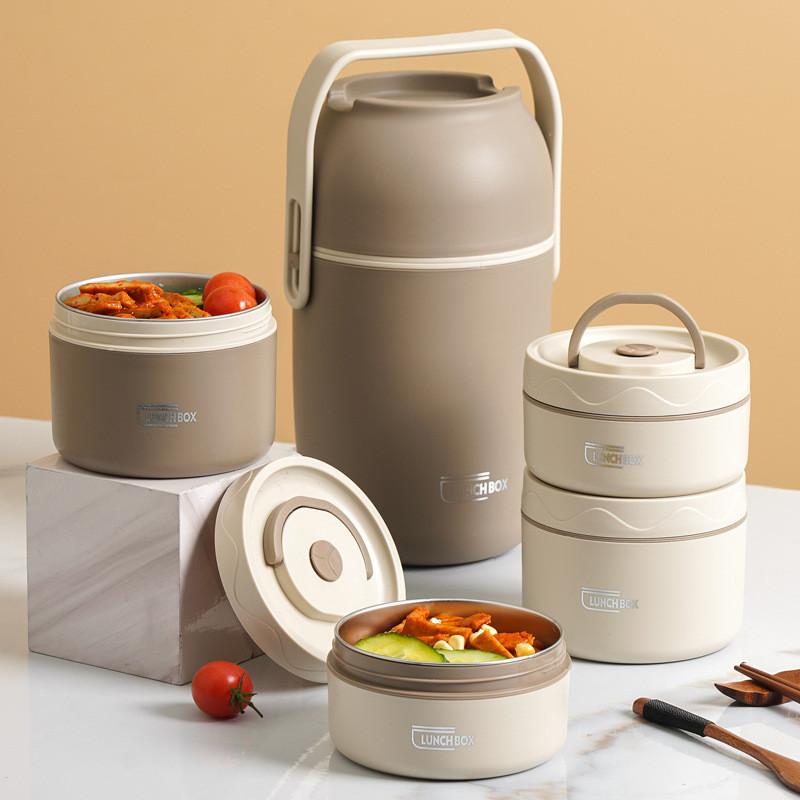 Stainless Steel Insulated Lunch Box Portable Lunch Box Soup Bowl ...