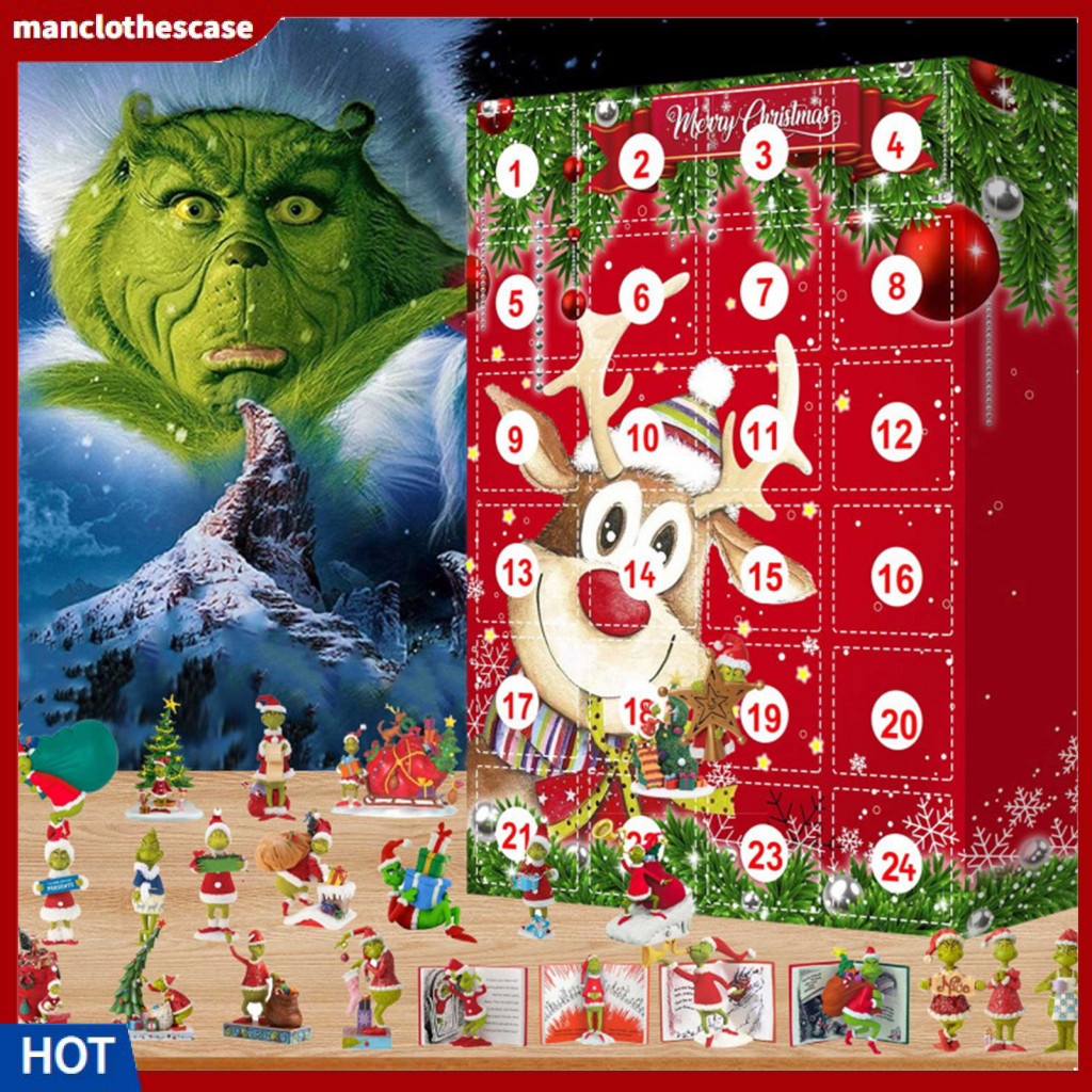 manclothescase Compact Size Advent Calendar Christmas Countdown Blind ...