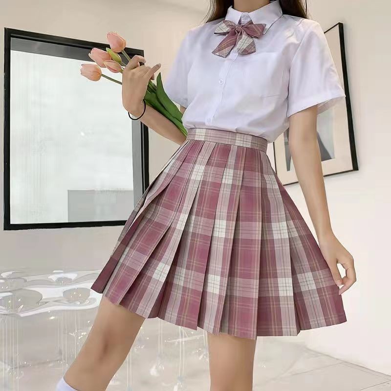 Japanese Style Uniform Suit Spring and Summer New Shirt Pleated ...