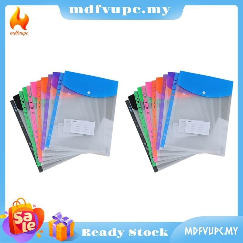 [mdfvupc] Binder Pocket Organizer Folders, 12 Pack Expandable Folders ...