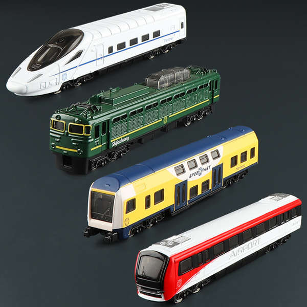 train toys kereta api mainan Kereta api kulit hijau aloi 1:64, kereta ...