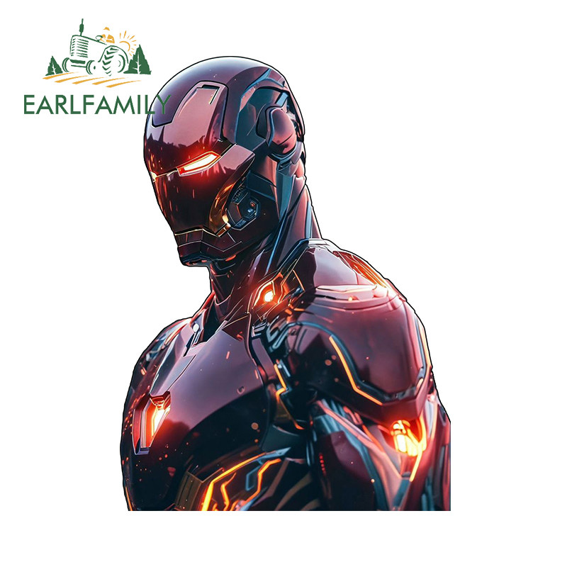 EARLFAMILY 13cm Iron Man Car Sticker Interesting Waterproof Truck ...