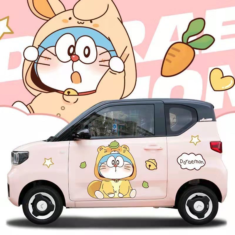 Wuling Mini, Cartoon Car Stickers, Doraemon Decorative Stickers ...