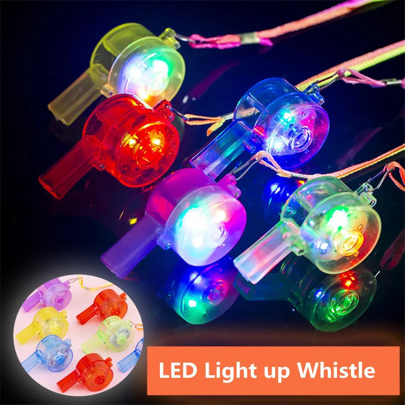 【Wholesale】10pcs LED Light up Whistle Glow Bulk Party Supplies Whistles ...