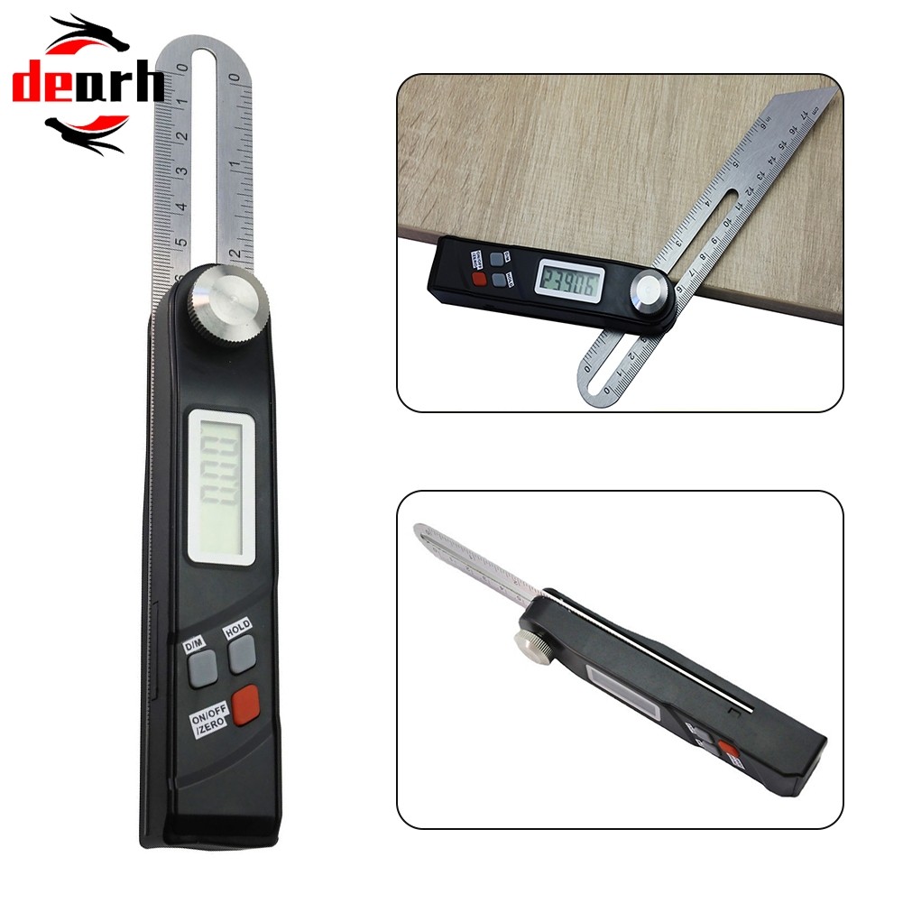 [DRHT] Stainless Steel Digital Protractor Gauge T Bevel For 360 Degree ...