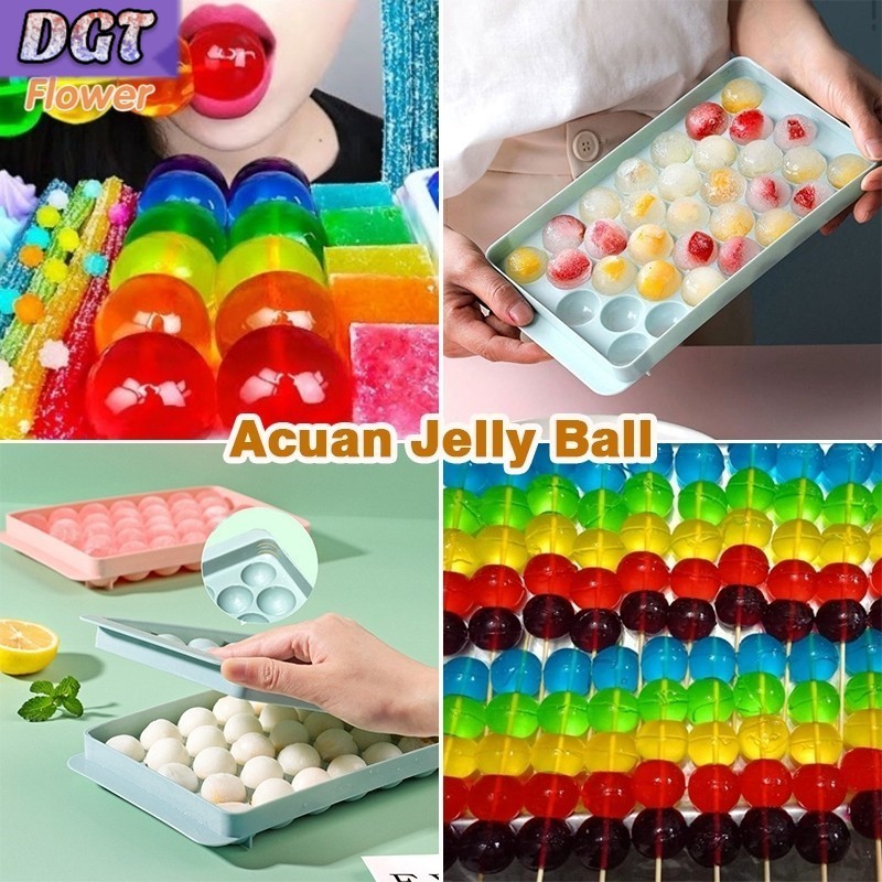 DGT Acuan Lidi Jelly Ball Simple Rainbow Jelly Ball Mold 33 Grids Round ...