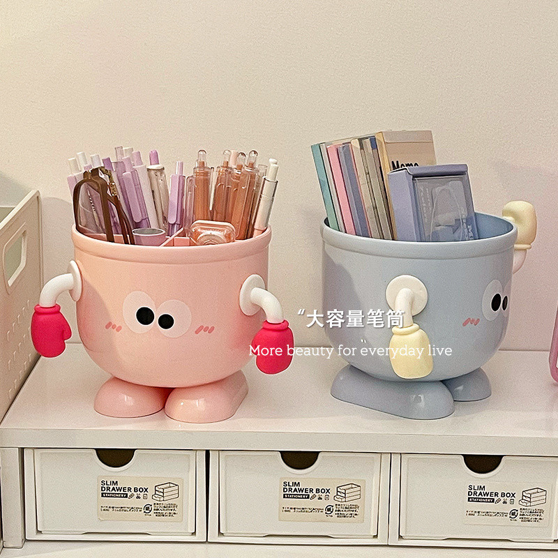 Pemegang pen comel kreatif, asrama pelajar, hiasan meja, tiub simpanan ...
