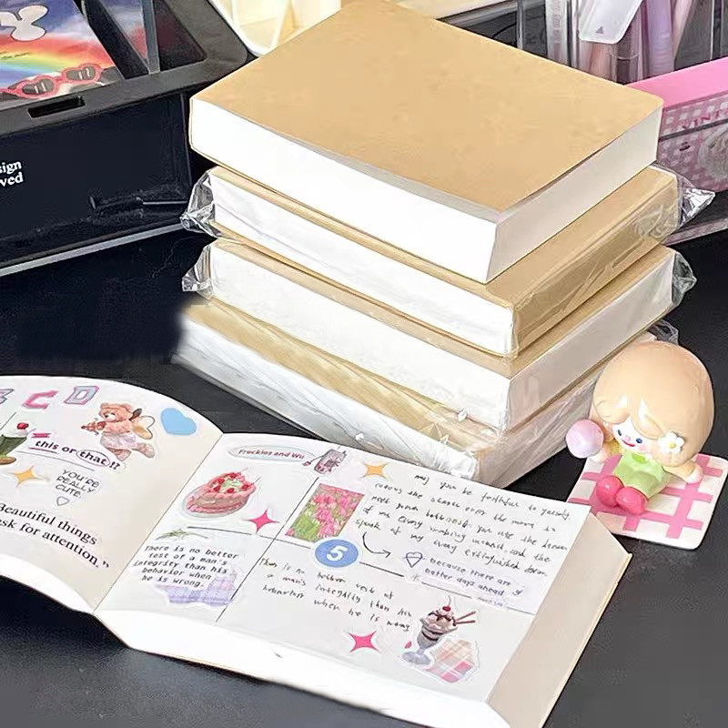 Notebook Draft Pad Notepad aesthetic Kraft Style Contents 250 Sheets ...