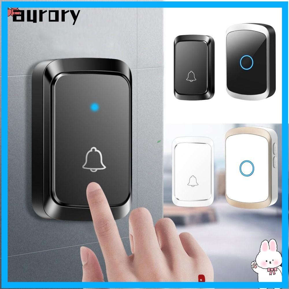 AURORY Wireless Doorbell, 300M Battery USB Powered Mini Door Bell Kit ...