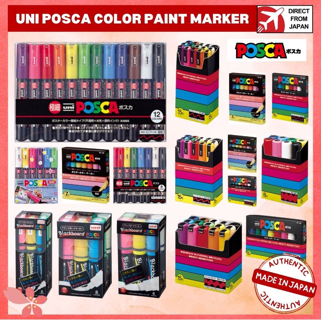 MITSUBISHI Uni POSCA Color Paint Markers Numerous Variations Made In ...