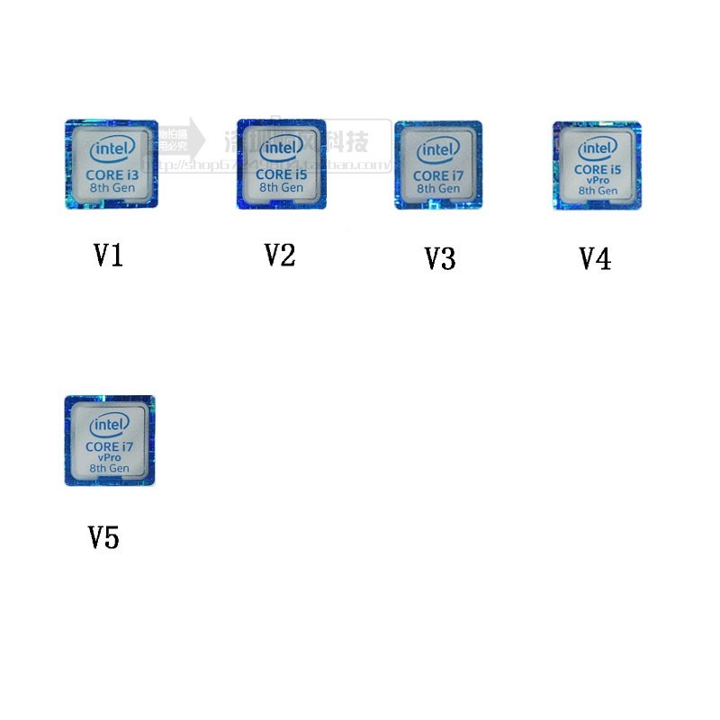 New Sticker 8th Generation CPU intel Label Desktop Notebook CORE i3 i5 ...