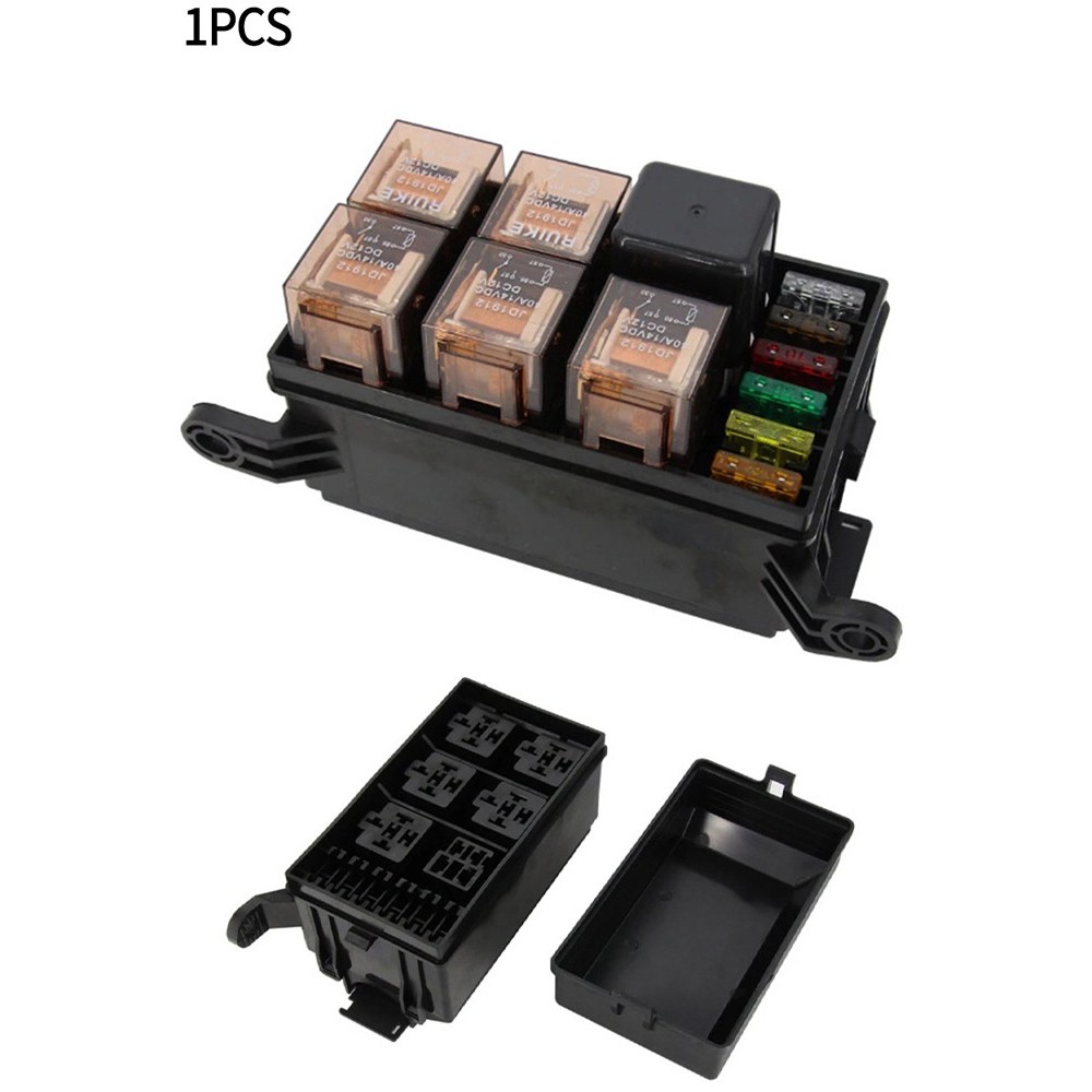 [BYK] 6 Way Blade Relay Fuse Holder Box With Spade Terminals For Car ...