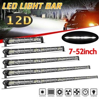 12" 22" 32" 42" 52INCH Putih/ Kuning 12D Super bright Lampu Ultra Slim ...