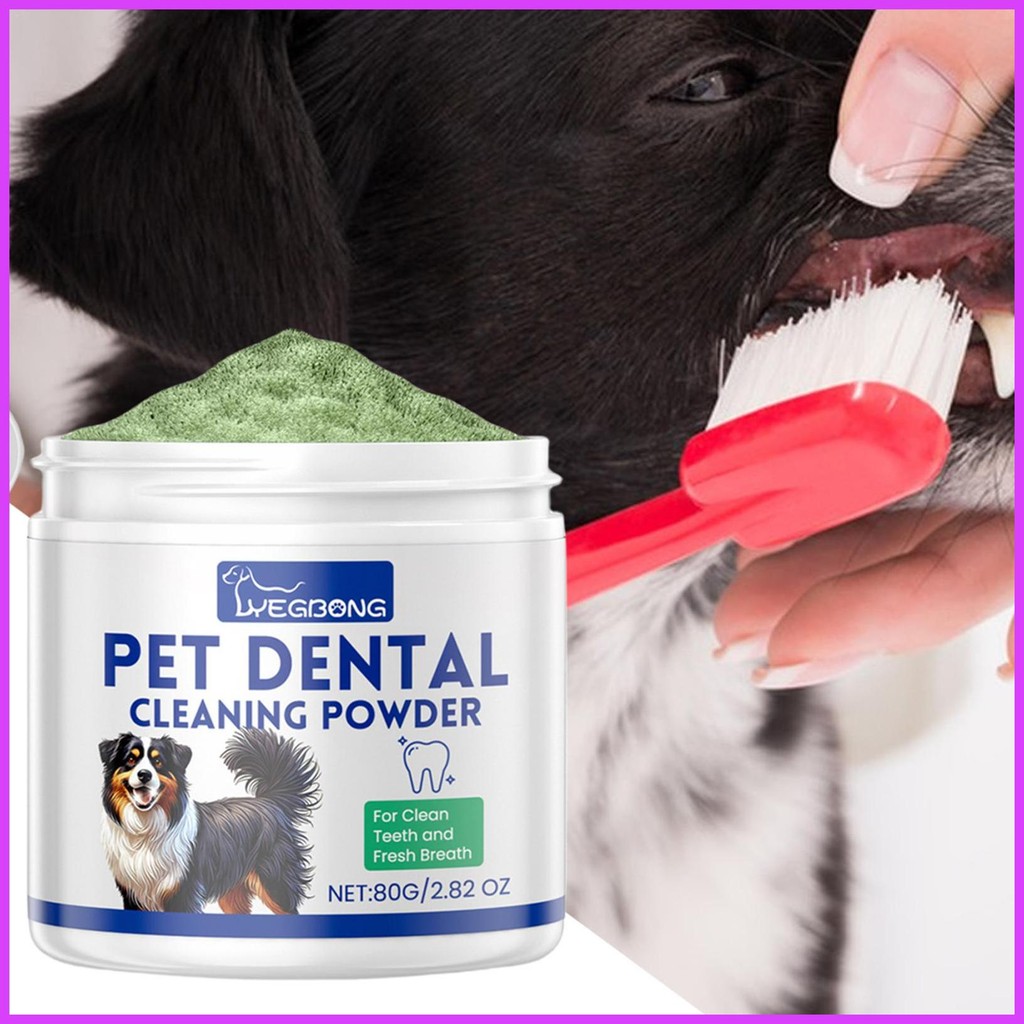 Dog Teeth Cleaning Powder Dog Oral Powder 80g Effective Teeth Powder ...