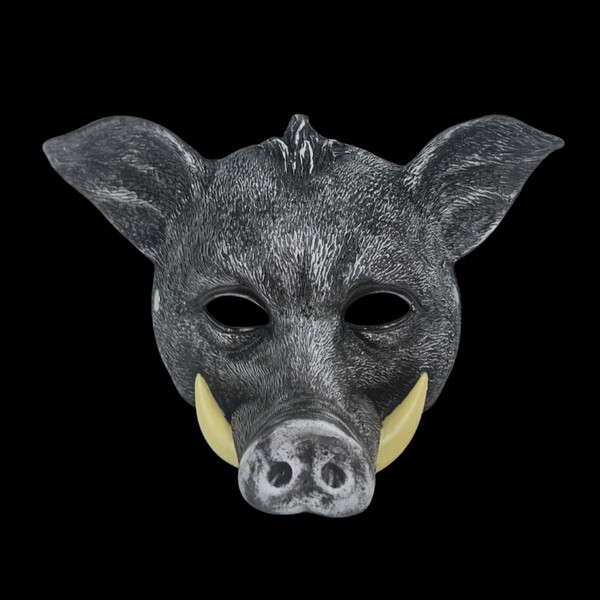 Halloween Wild Boar Mask Half-Face Masquerade cos Demon Slayer Pig Head ...