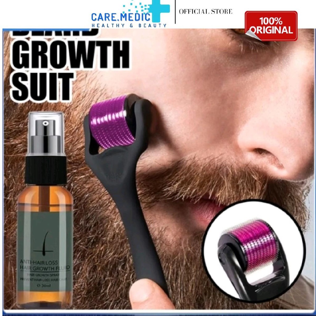 Care.Medic Malaysia Natural Men Beard Growth Roller Kit Hair Loss ...