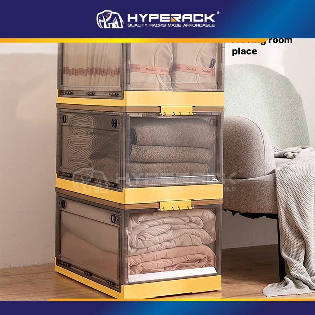 HYPERACK ™️ Portable Transparent Storage Box Foldable Storage Large ...