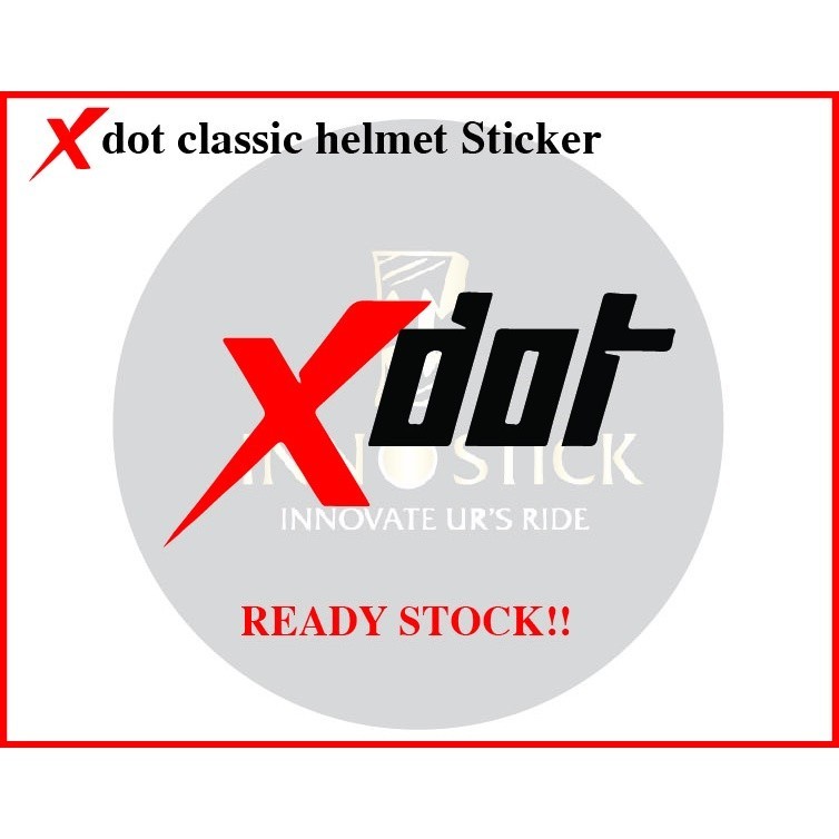 Sticker Xdot Classic Helmet Motor Sticker Xdot Classic | Shopee Malaysia