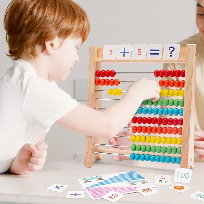 Children Montessori Mathematics Calculation Rack Addition Subtraction ...