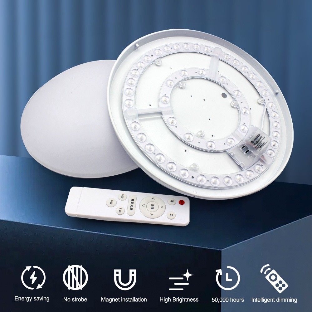 (JJ)Led Ceiling Light Replacement Led Light Panel Dimmable Round Led ...