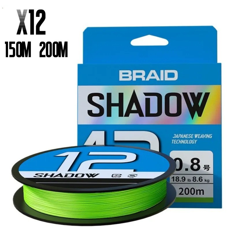 8/12 Strands Fishing Line Braided Multifilament PE Line High Stength ...