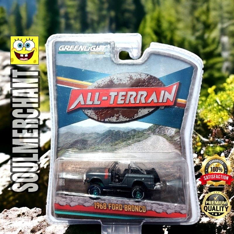 Greenlight Green Machine 1968 Ford Bronco AllTerrain Jeep Off Road ...