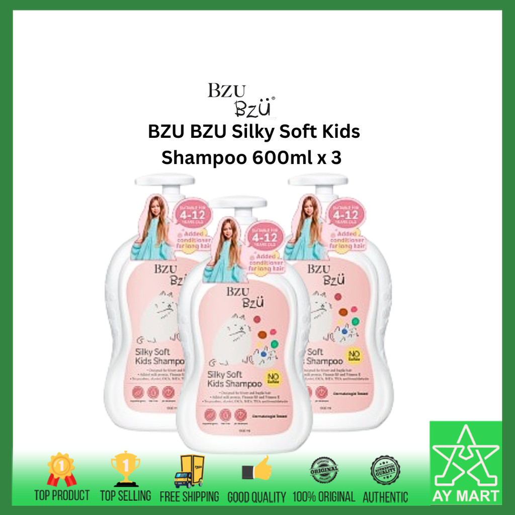 BZU BZU Silky Soft Kids Shampoo 600ml X 3 Bottle Gentle Hair Infused ...