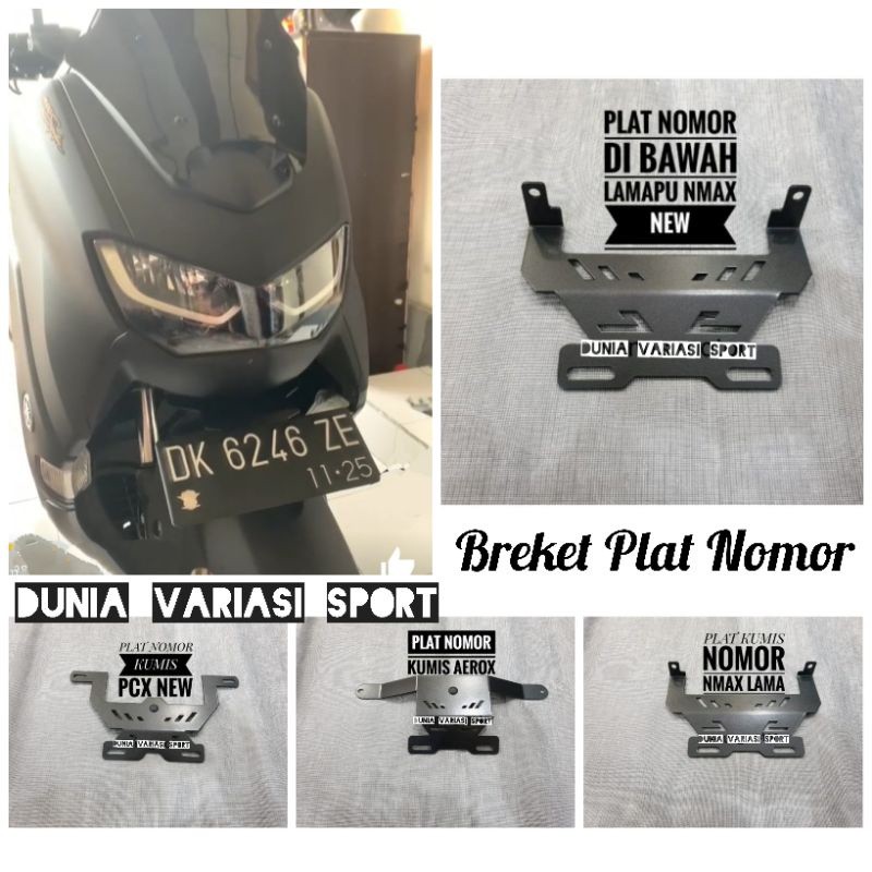 Nmax/ PCX/ Aerox Number Plate Bracket/ Mustache Number Plate Bracket ...