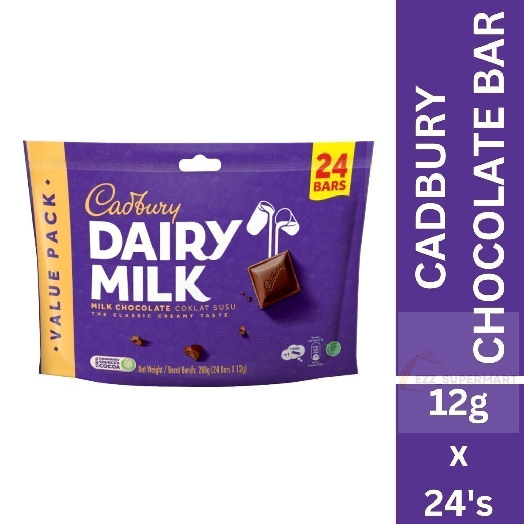 CADBURY Dairy Milk Chocolate Value Pack (12g x 24's) | Shopee Malaysia
