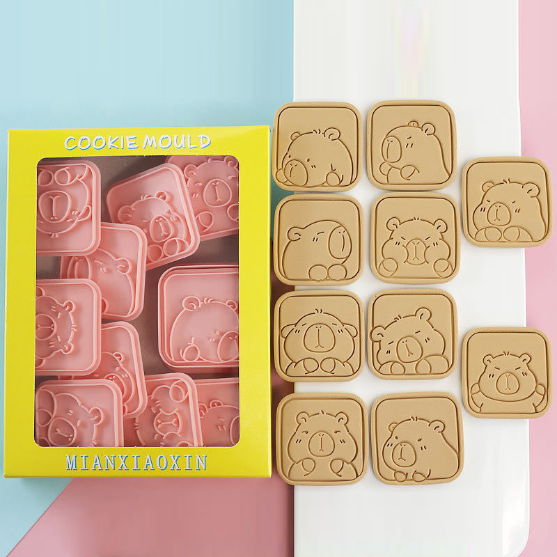 10 Pcs/set Capibara Biscuit Mold Cartoon Capybara Avatar Facial ...