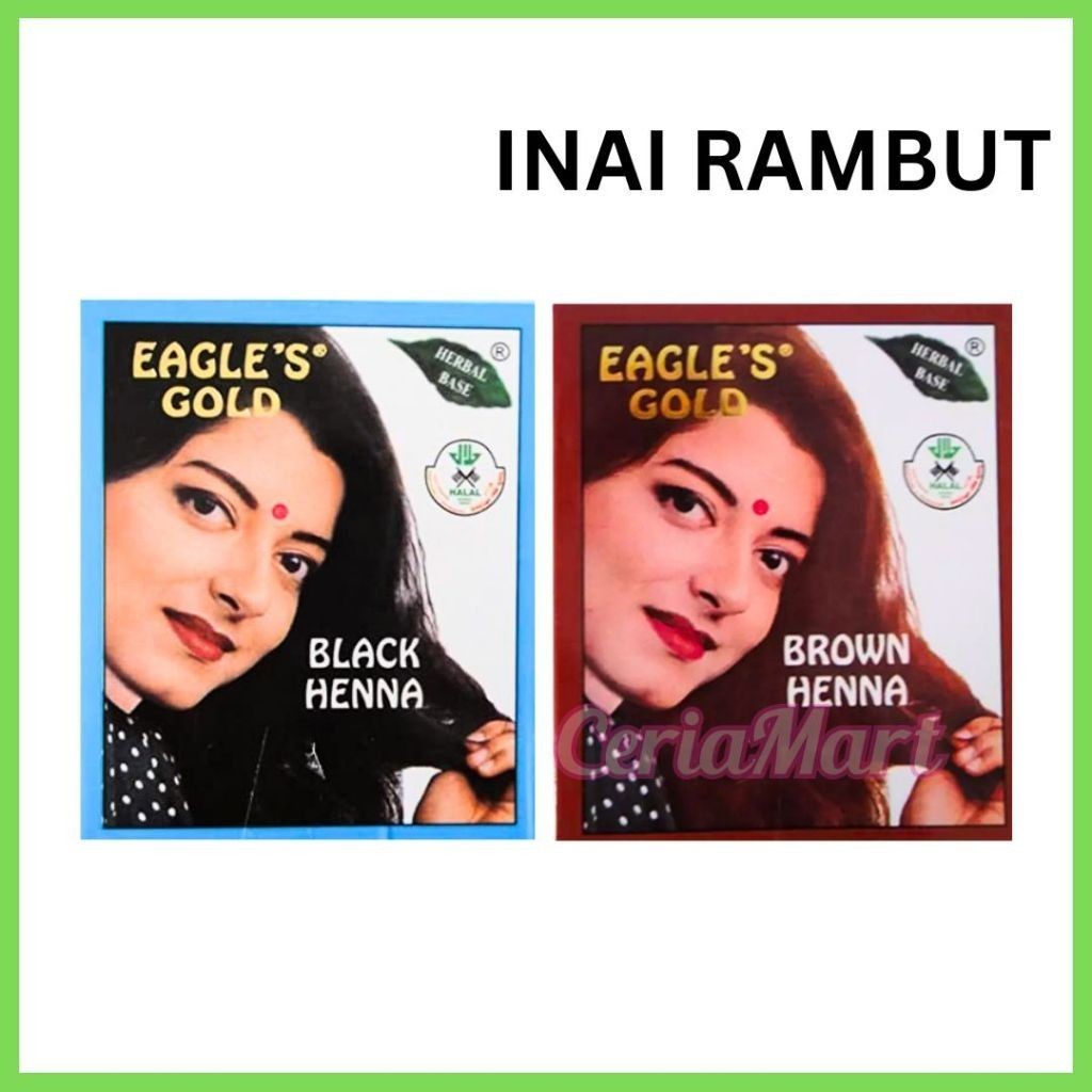 INAI RAMBUT EAGLE GOLD HENNA HAIR DYE 1BOX x 6PCS | Shopee Malaysia