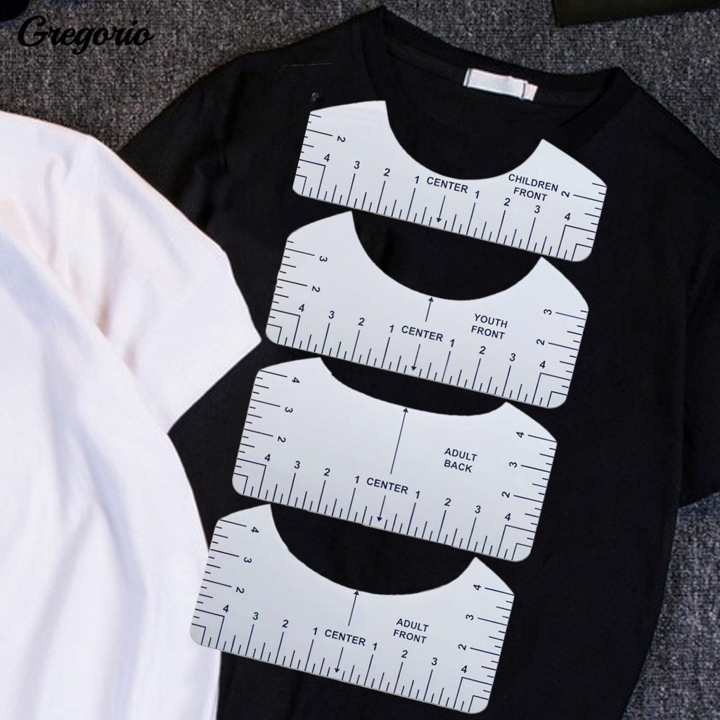 GRH- T-shirt Design Alignment Tool T-shirt Alignment Ruler Set 8pcs T ...