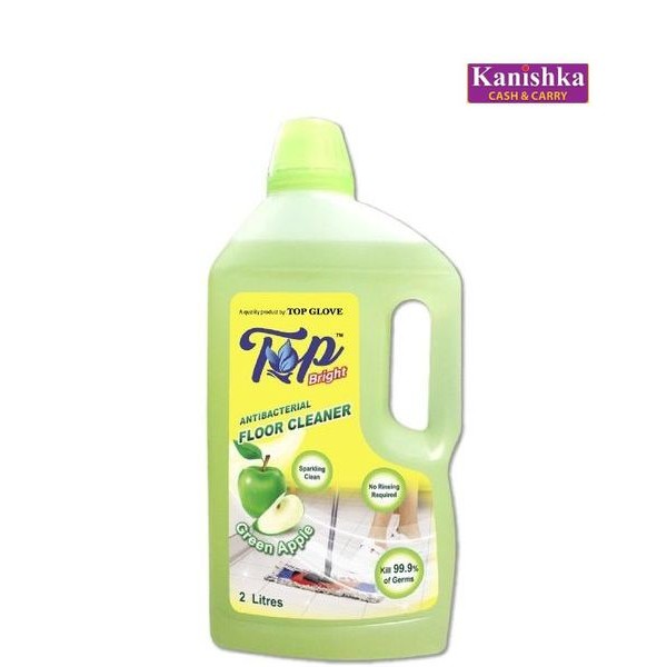 Top Bright Antibacterial Floor Cleaner Green Apple 2l | Shopee Malaysia