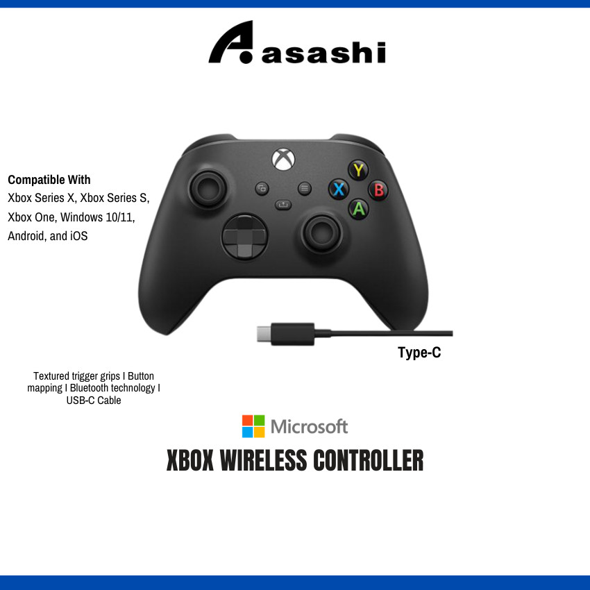 Genuine - Microsoft Xbox Wireless USB-C Controller - Carbon Black (3 ...