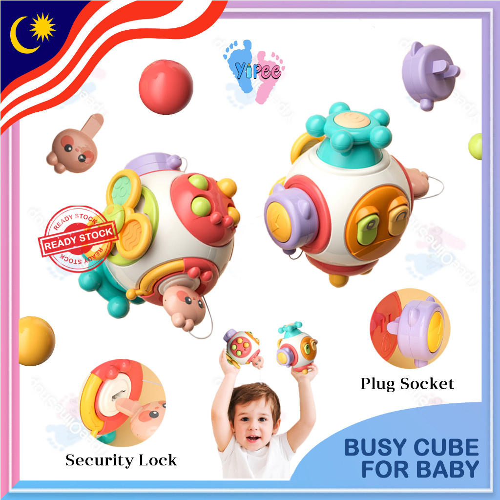 Baby Busy Cube Montessory Toy for Toddler Early Educational Sensory ...