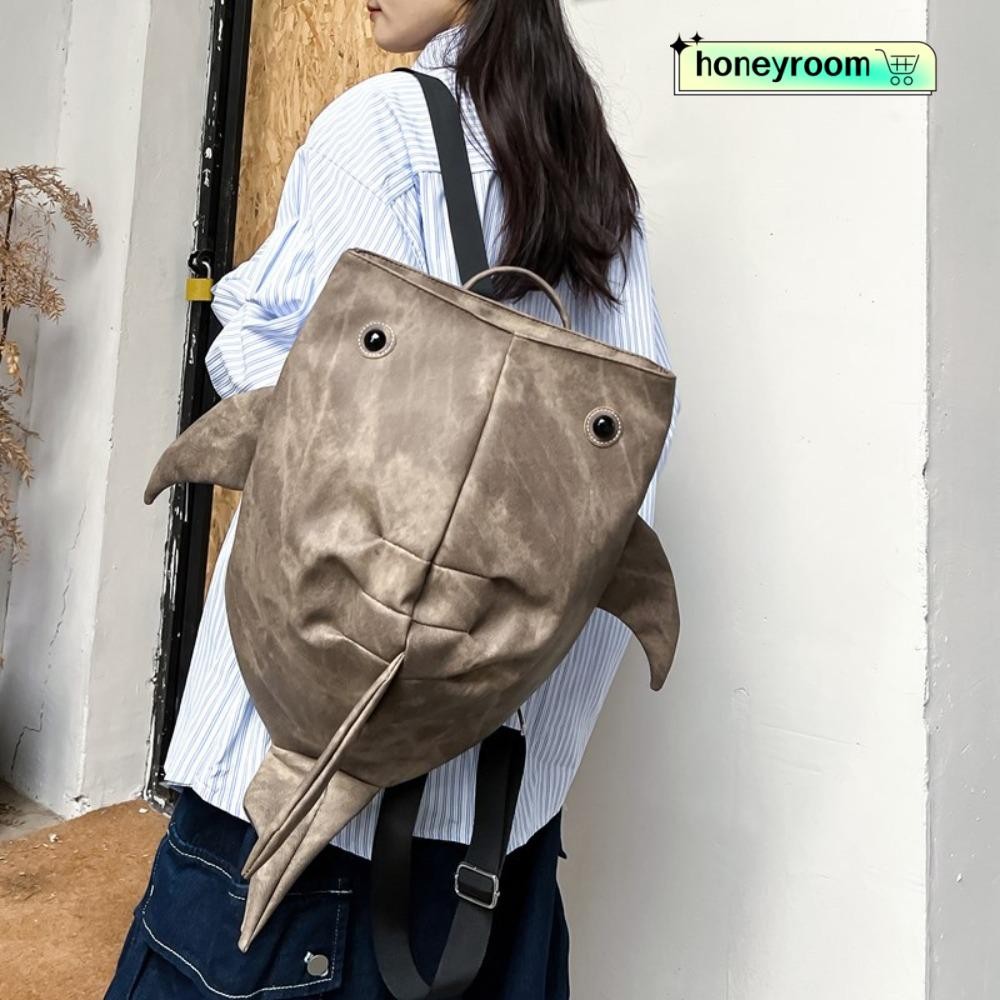 HONEYROOM Zipper Shark Knapsack, Trendy Waterproof Animal Whale Shark ...