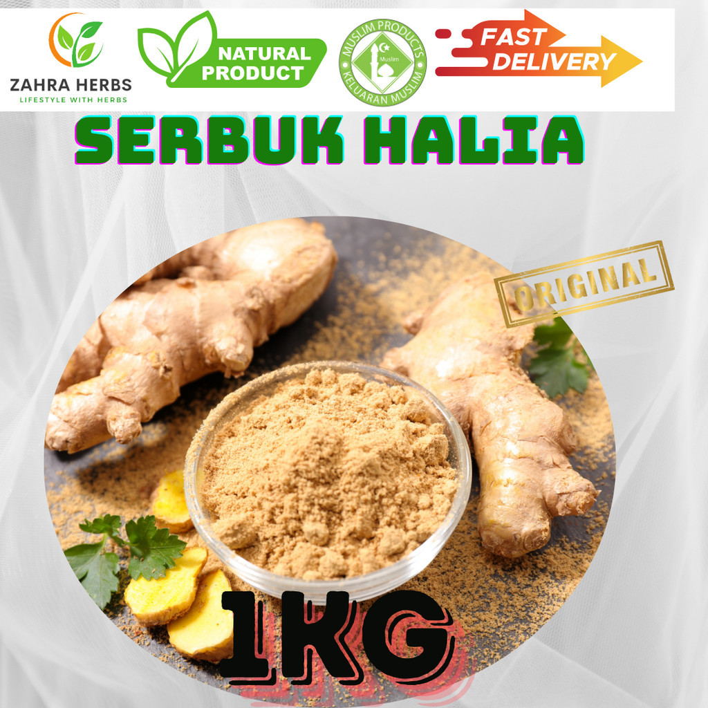 ZAHRA HERBS Serbuk Halia 1kg BENTONG GINGER POWDER A Grade Premium Pure ...